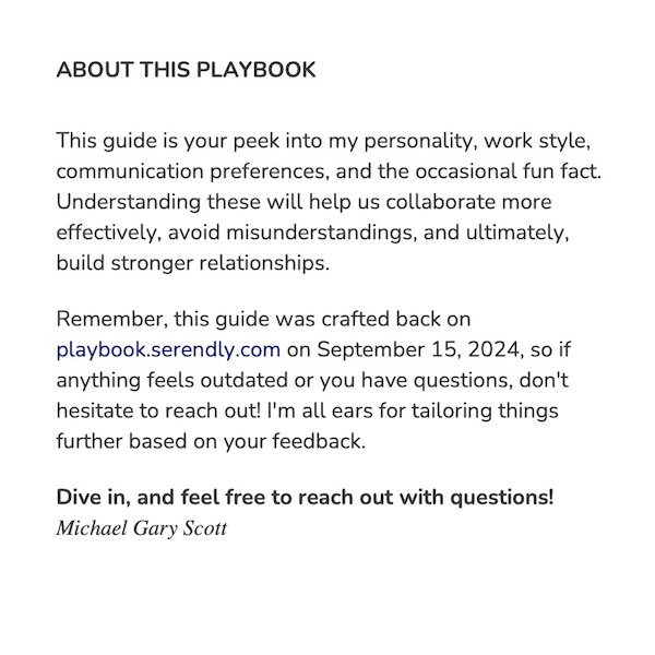My Playbook